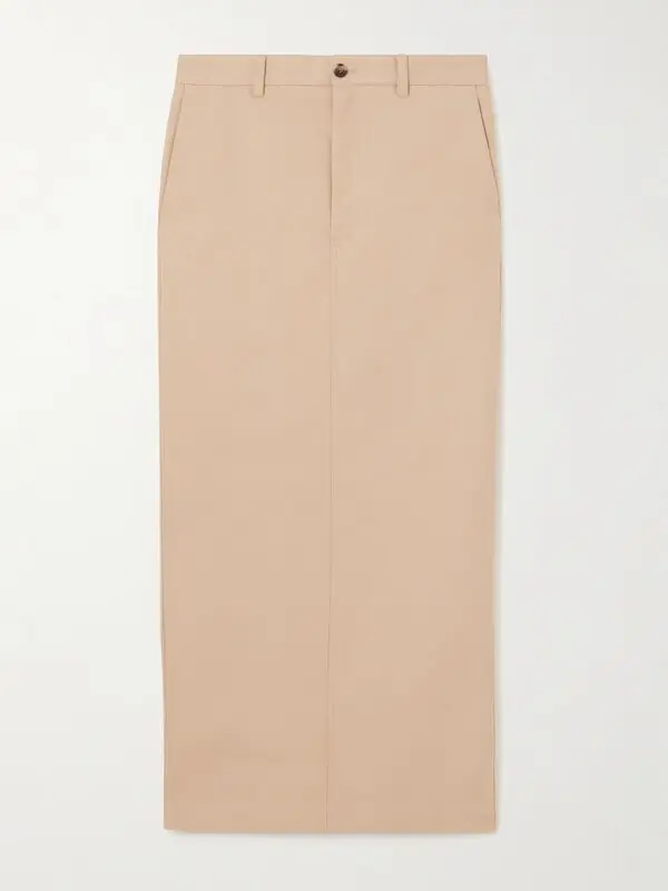 Wardrobe.NYC Cotton-drill Maxi Skirt - Neutrals