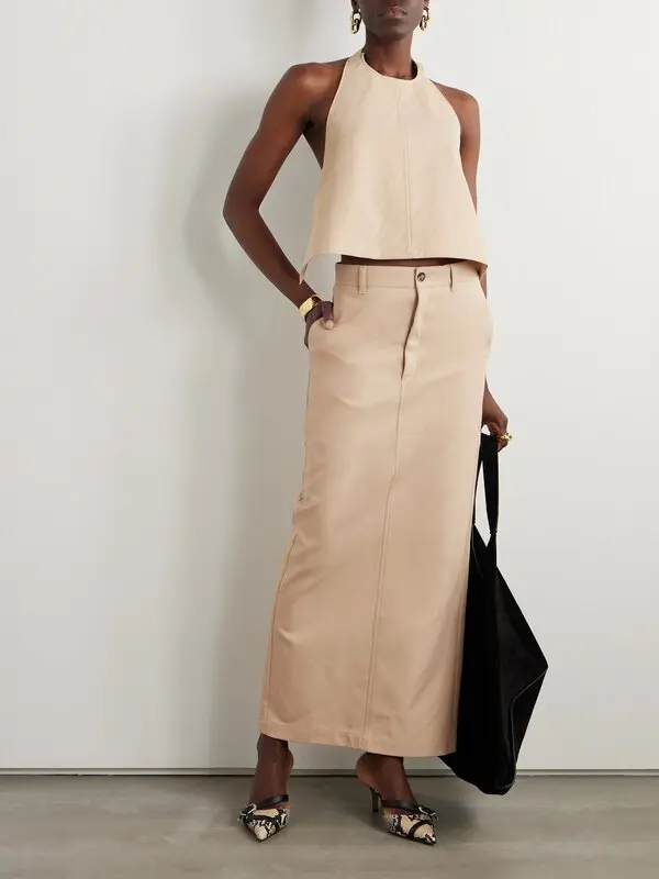 Wardrobe.NYC Cotton-drill Maxi Skirt - Neutrals