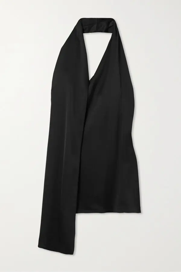 Loewe Draped Jersey Halterneck Top - Black
