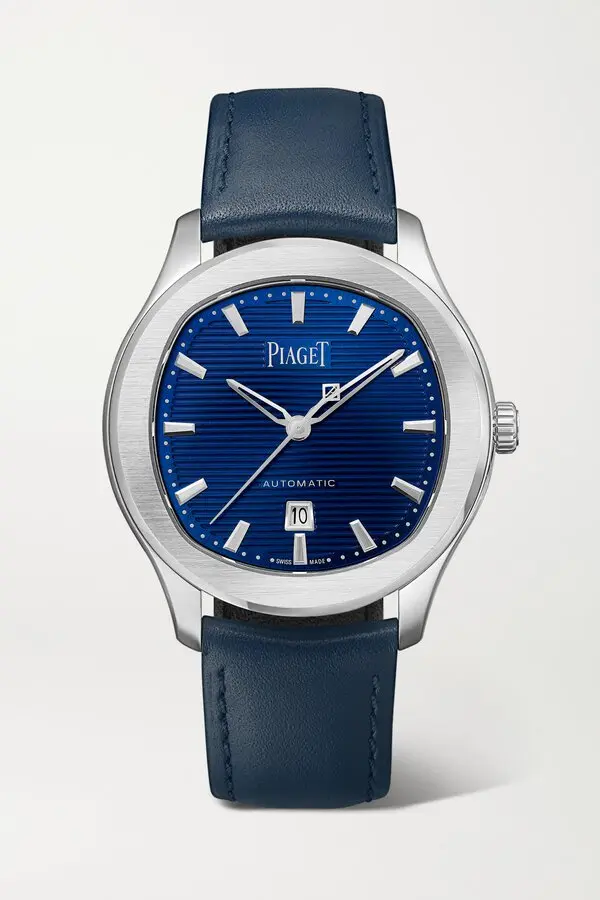 PIAGET Polo Date Automatic 36mm Stainless Steel And Leather Watch - Silver