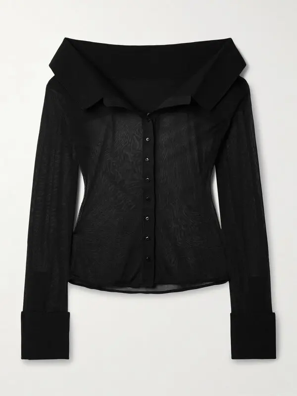 Jacquemus Brezza Off-the-shoulder Jersey Blouse