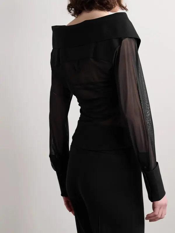 Jacquemus Brezza Off-the-shoulder Jersey Blouse