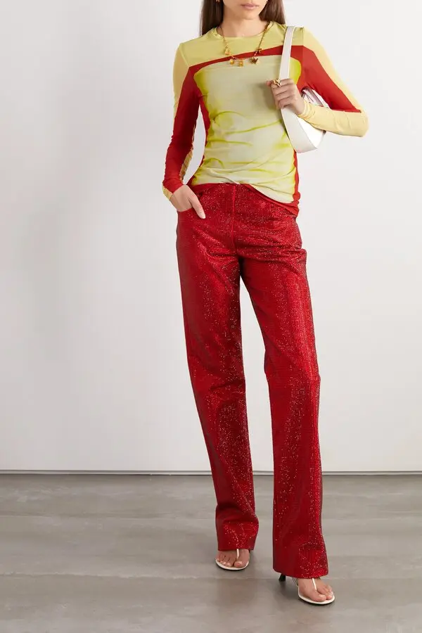 Loewe Printed Stretch-mesh Top