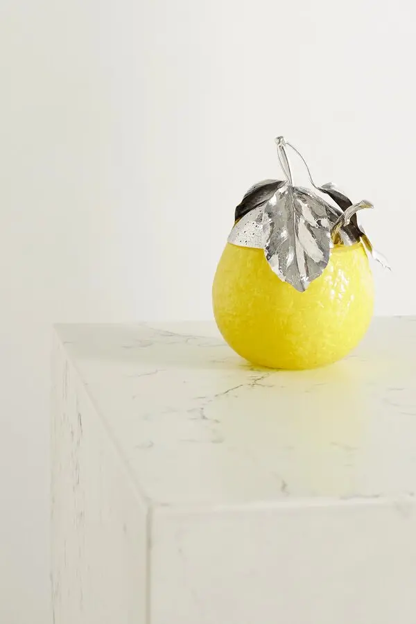 Buccellati Lemon Sterling And Glass Jam Jar - Silver