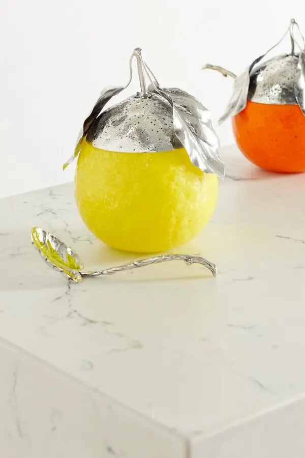 Buccellati Lemon Sterling And Glass Jam Jar