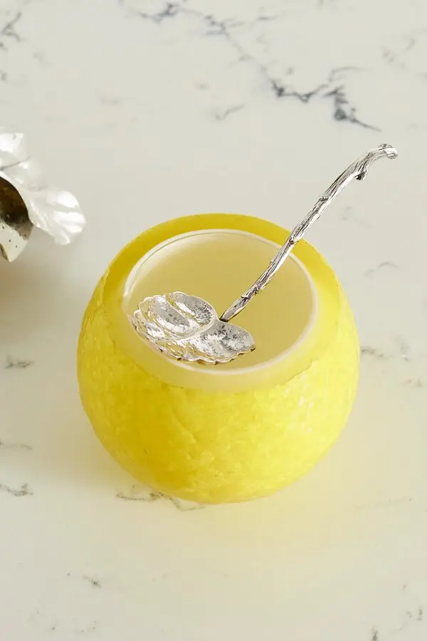 Buccellati Lemon Sterling And Glass Jam Jar