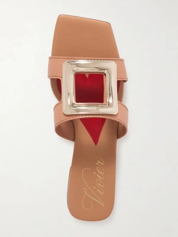 ROGER VIVIER Benson Leather Sandals - Brown
