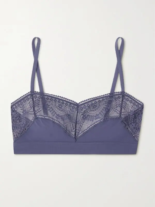 ERES Néroli Cèdre Stretch-jersey And Lace Soft-cup Bra - Blue