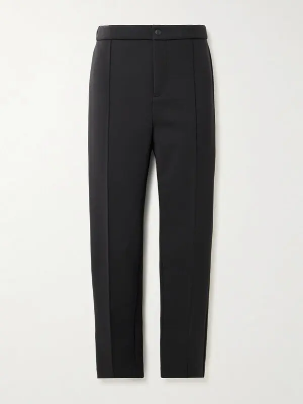 Wardrobe.NYC Cropped Straight-leg Stretch-ponte Pants - Black