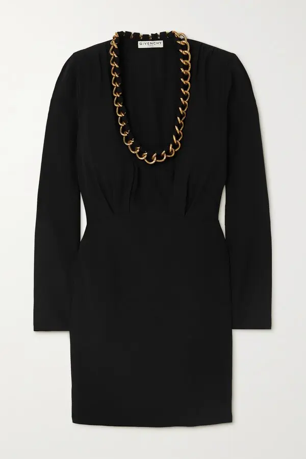 Givenchy Chain-embellished Crepe Mini Dress