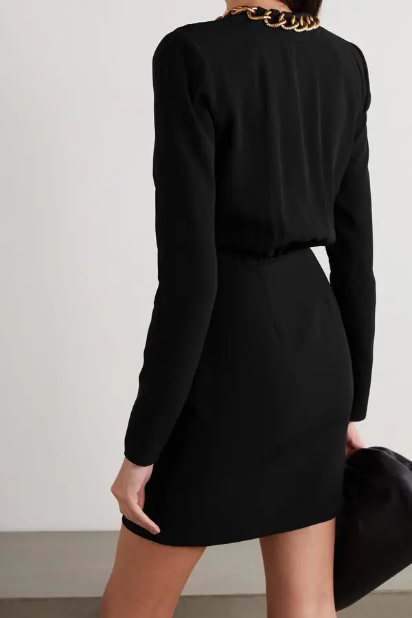Givenchy Chain-embellished Crepe Mini Dress