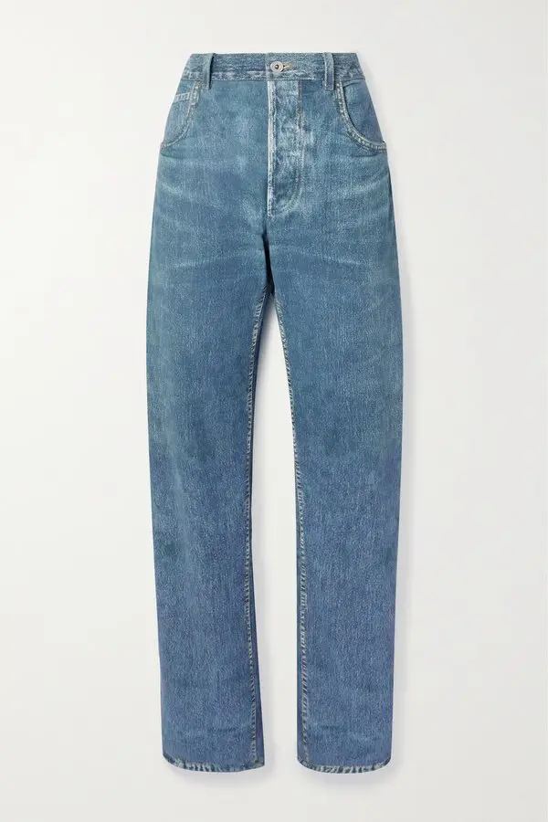 Bottega Veneta Printed Leather Straight-leg Trousers