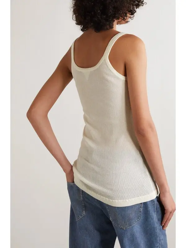 Bottega Veneta Ribbed Cotton-blend Tank