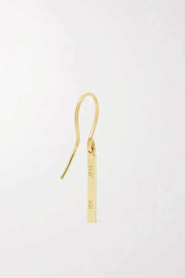 JENNIFER MEYER 18-karat Diamond Bar Earrings