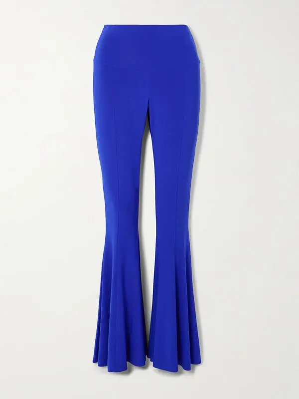 Norma Kamali Fishtail Stretch-jersey Flared Pants