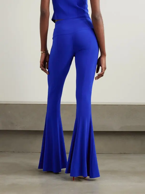 Norma Kamali Fishtail Stretch-jersey Flared Pants