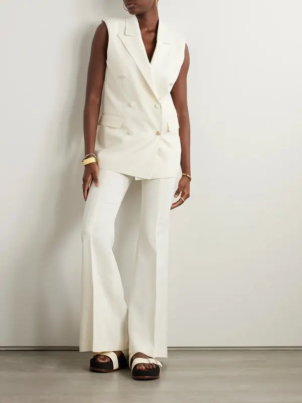 Gabriela Hearst Mayte Double-breasted Silk And Wool-blend Vest