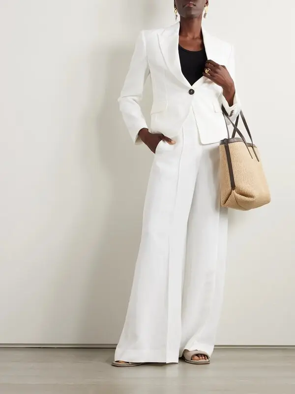 Brunello Cucinelli Twill Wide-leg Pants