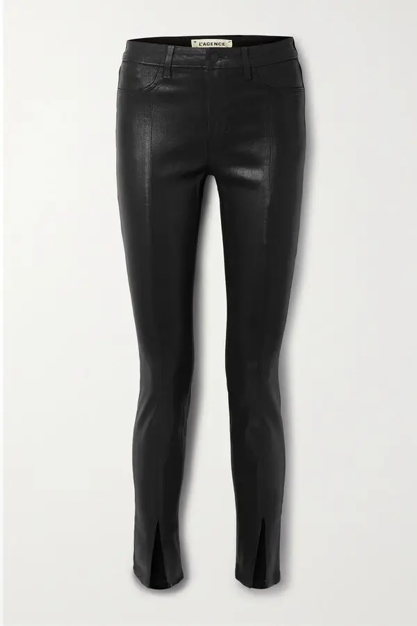 L'Agence Jyothi Coated High-rise Skinny Jeans
