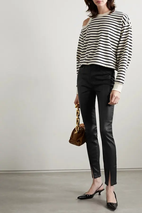 L'Agence Jyothi Coated High-rise Skinny Jeans