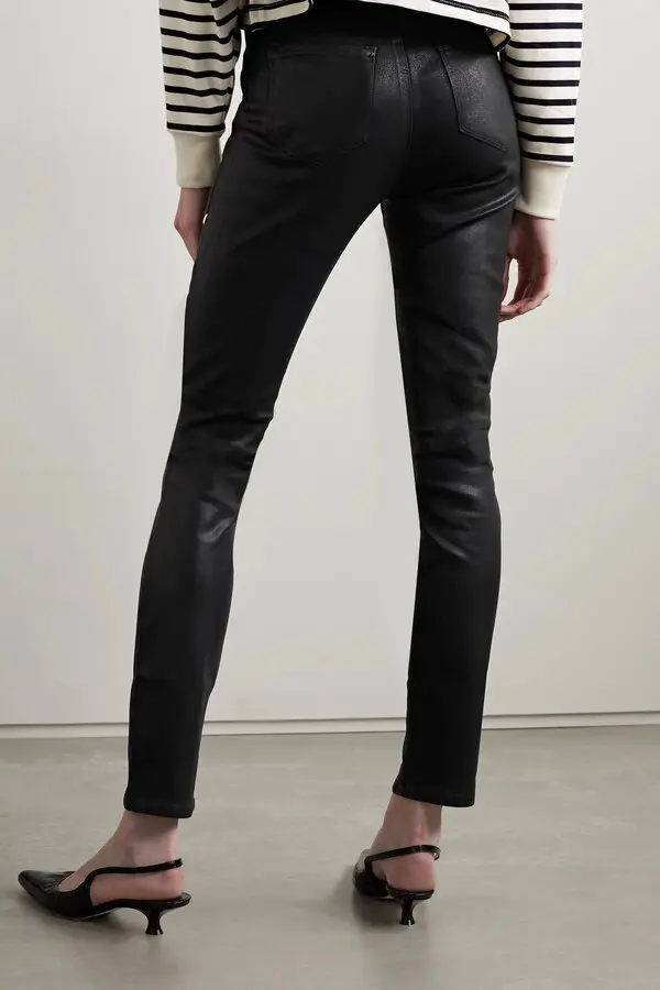 L'Agence Jyothi Coated High-rise Skinny Jeans