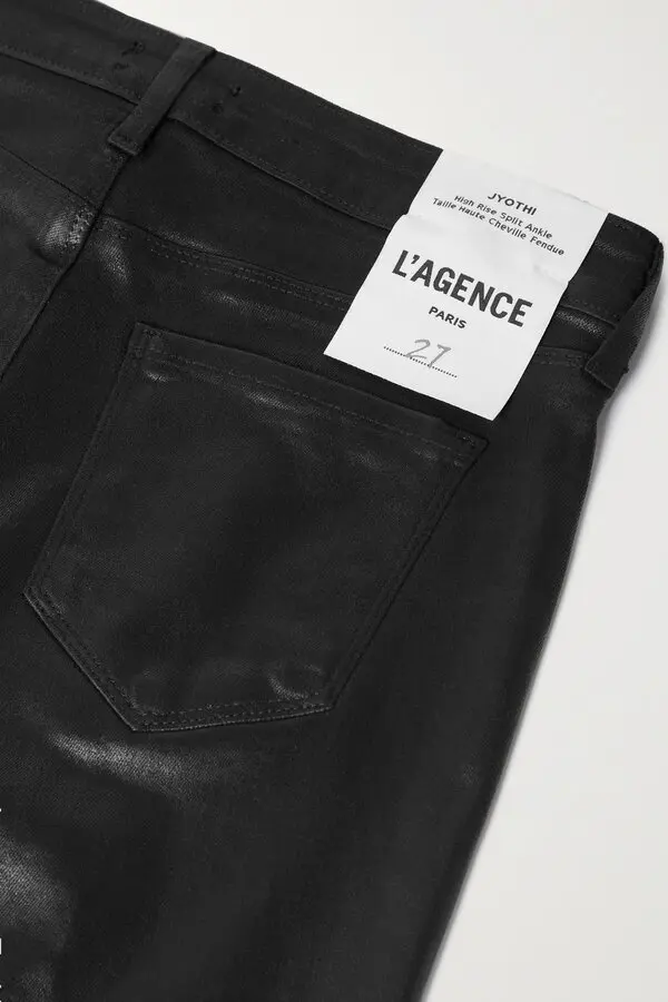 L'Agence Jyothi Coated High-rise Skinny Jeans