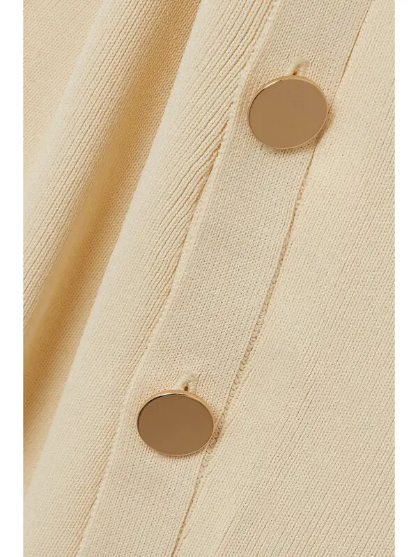 Altuzarra Topaz Ribbed-knit Midi Dress With Buttons