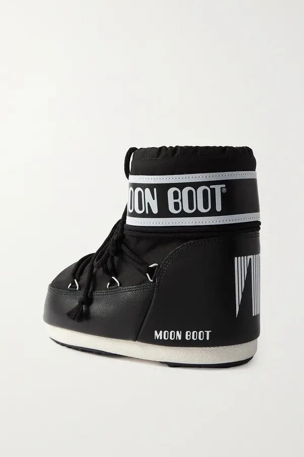 Moon Boot Icon Low Shell And Faux Leather Snow Boots - Black