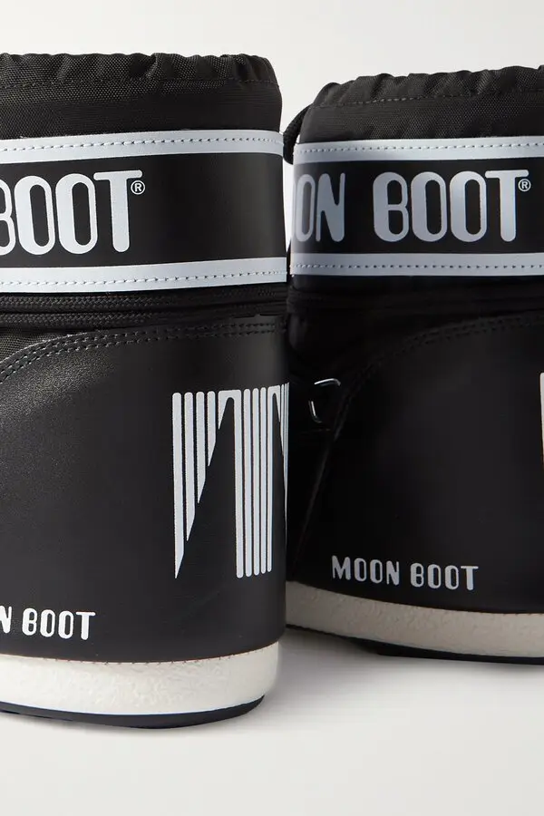 Moon Boot Icon Low Shell And Faux Leather Snow Boots - Black