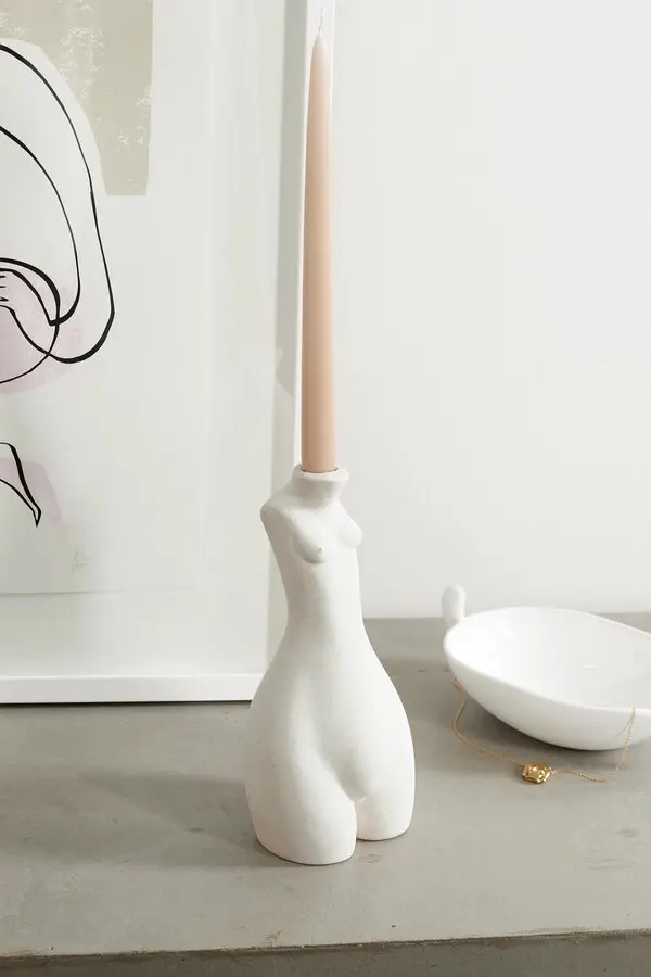 Anissa Kermiche Tit For Tat Ceramic Candlestick