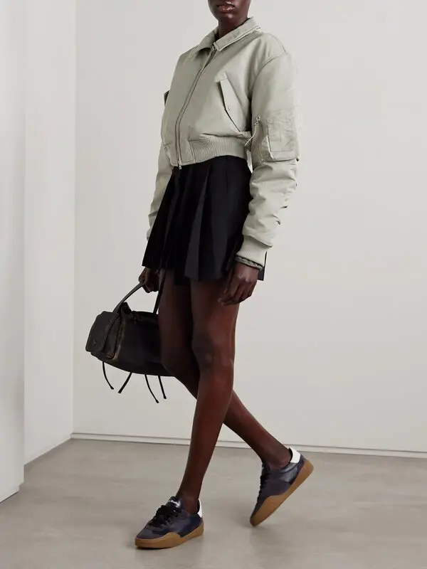Acne Studios Ruched Padded Shell Bomber Jacket
