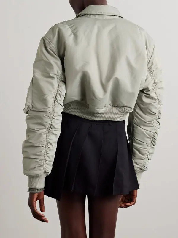 Acne Studios Ruched Padded Shell Bomber Jacket
