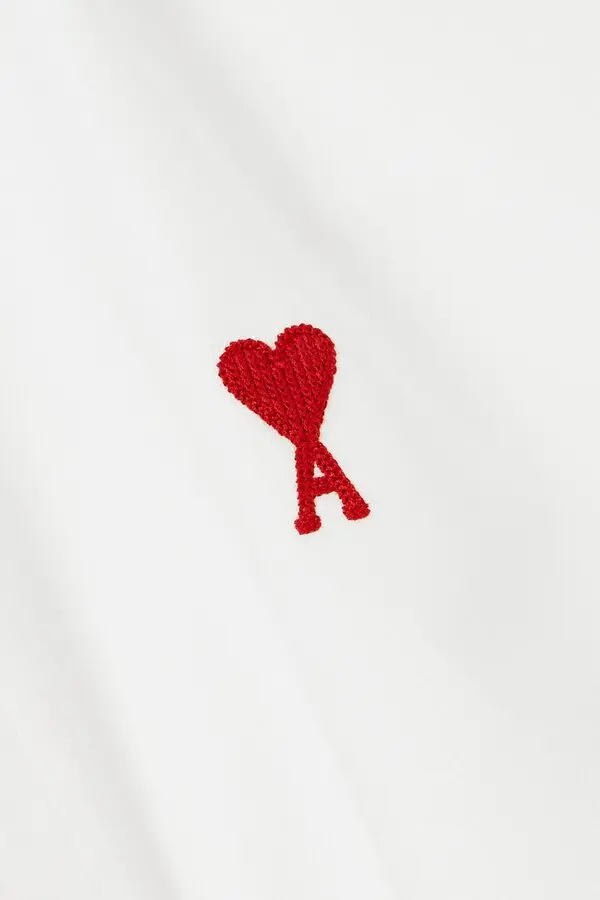 AMI Paris Adc Embroidered Cotton Oxford Shirt