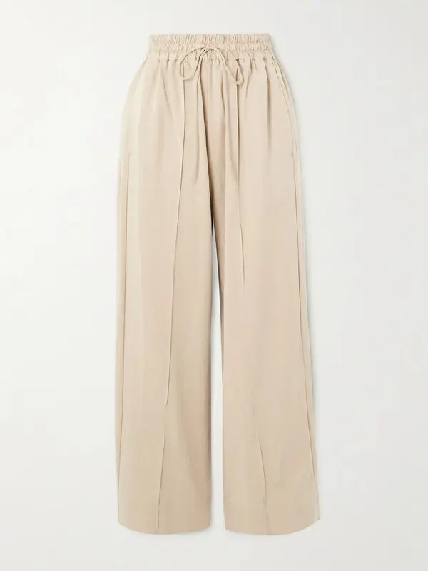 ADIDAS ORIGINALS Y-3 Lyocell-blend Twill Wide-leg Drawstring Trousers