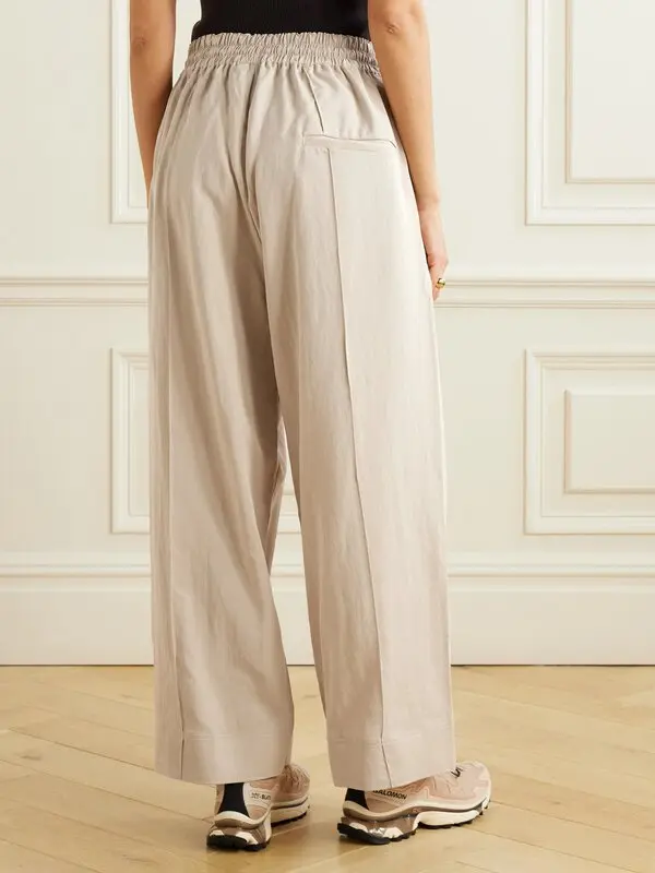 ADIDAS ORIGINALS Y-3 Lyocell-blend Twill Wide-leg Drawstring Trousers