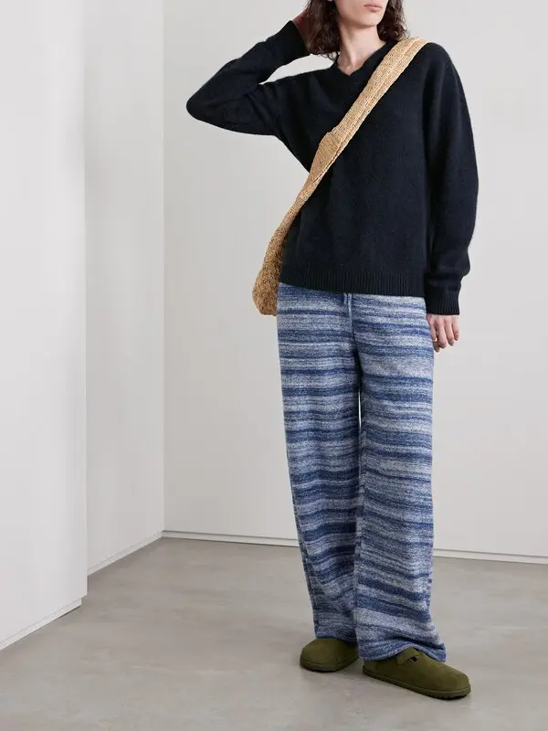 THE ELDER STATESMAN Monterey Brushed-cashmere Sweater