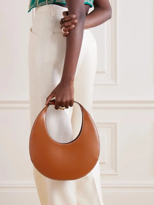 Staud Moon Leather Tote - Brown
