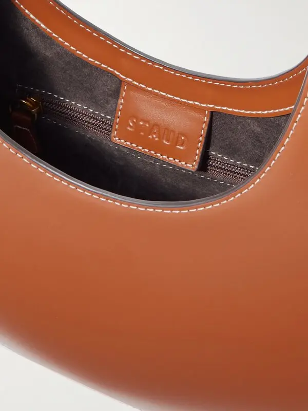 Staud Moon Leather Tote - Brown