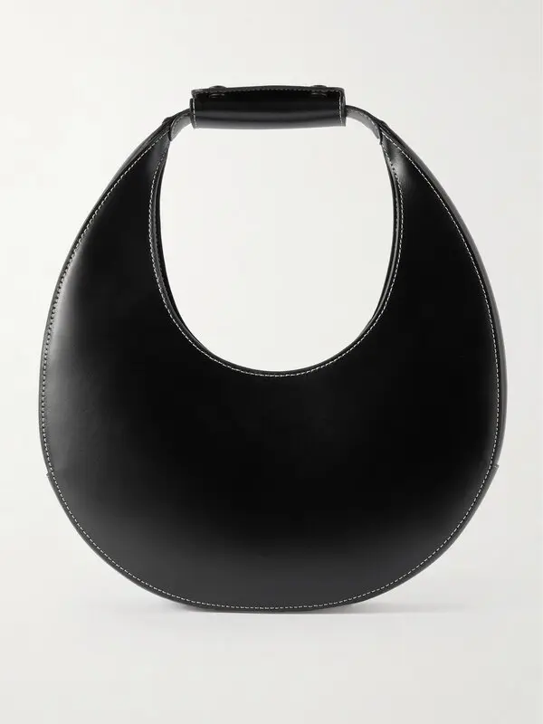 Staud Moon Leather Tote - Black
