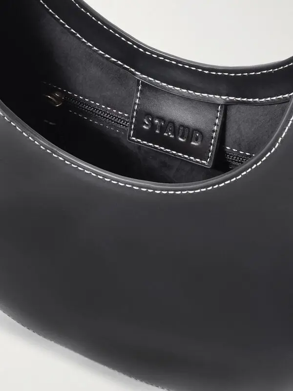 Staud Moon Leather Tote - Black