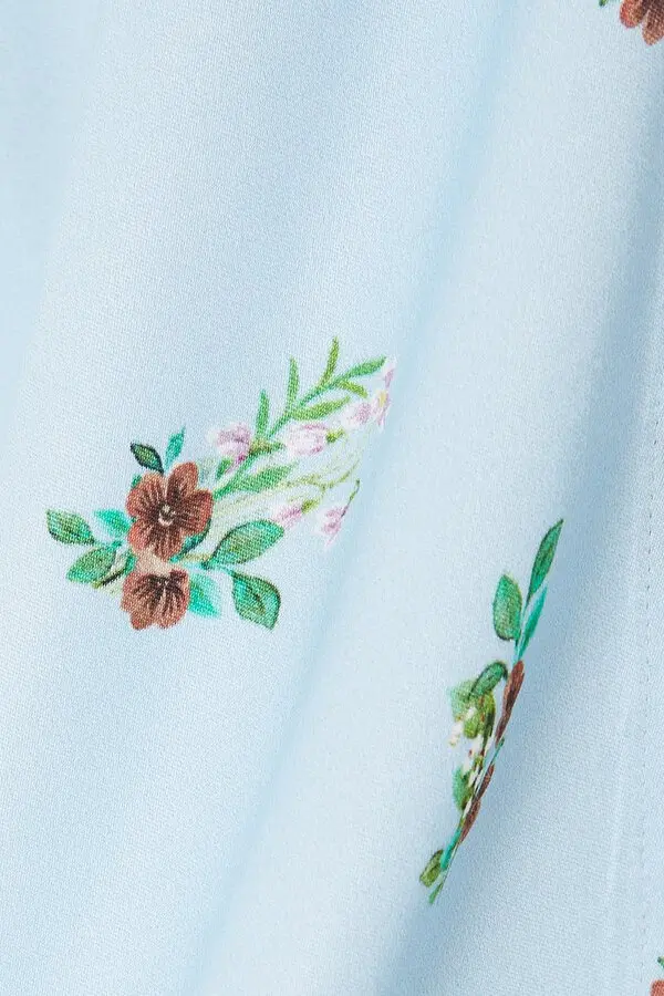 Sleeper Blossom Floral-print Satin Shirt