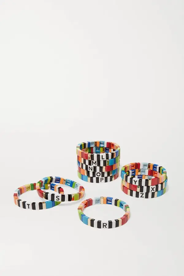 ROXANNE ASSOULIN Alphabet Soup Enamel Bracelet - Blue