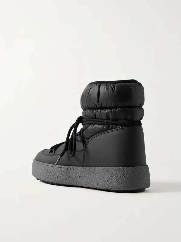 Moon Boot Ltrack Quilted Shell And Leather-like Snow Boots
