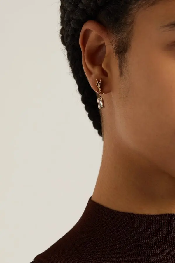 Saint Laurent Cassandre -tone Single Earring - Gold
