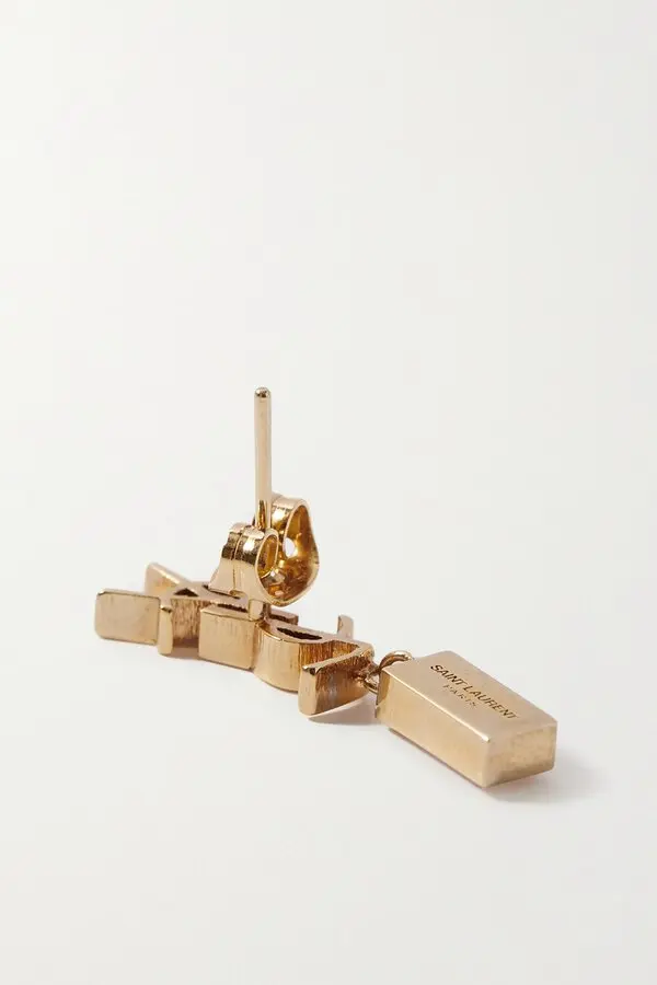 Saint Laurent Cassandre -tone Single Earring - Gold