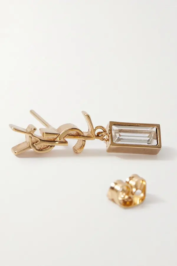 Saint Laurent Cassandre -tone Single Earring - Gold