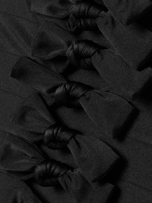 Coperni Strapless Knotted Cutout Midi Dress - Black