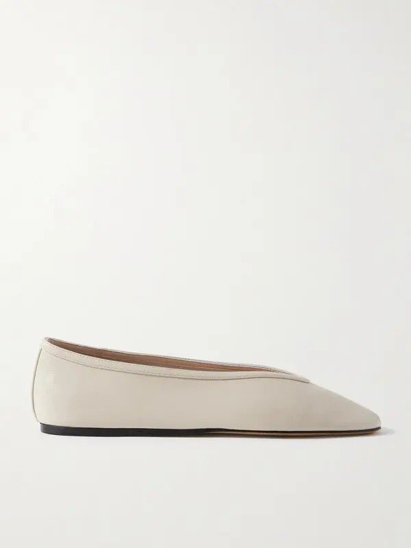 Le Monde Beryl Luna Leather Ballet Flats - Neutrals