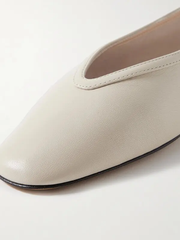 Le Monde Beryl Luna Leather Ballet Flats - Neutrals