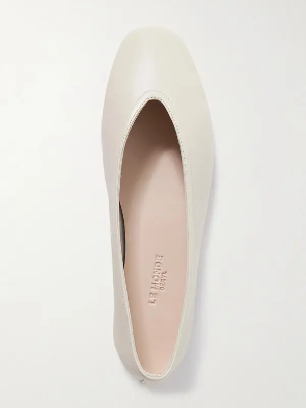 Le Monde Beryl Luna Leather Ballet Flats - Neutrals